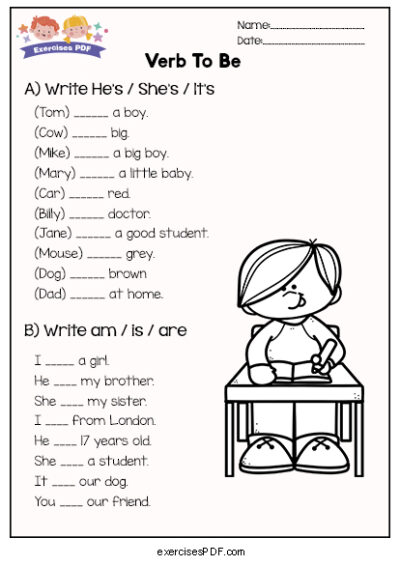 Write Am Is Are Exercises PDF Write Am Is Are Exercises PDF