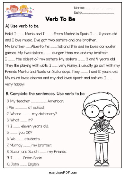 Complete The Sentences Use Verb To Be Am Is Are Exercises PDF Complete The Sentences Use Verb To Be Am Is Are Exercises PDF
